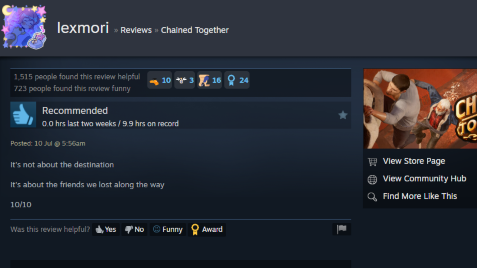 7 Hilarious Chained Together Steam Reviews That Perfectly Sum It Up ...