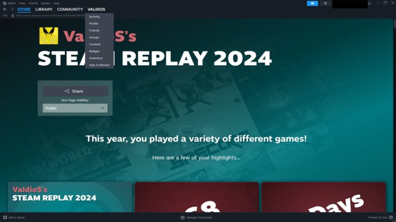 How To Check Your Steam Replay 2024 - Deltia's Gaming