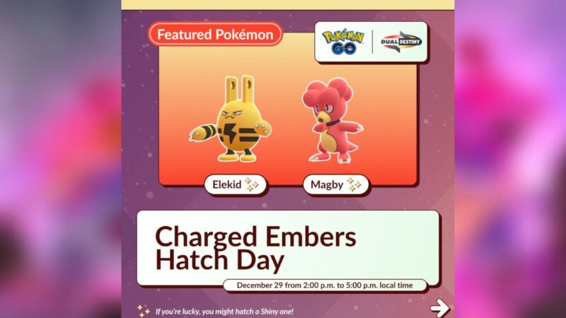 Pokemon GO Charged Embers Hatch Day: Everything You Need To Know ...
