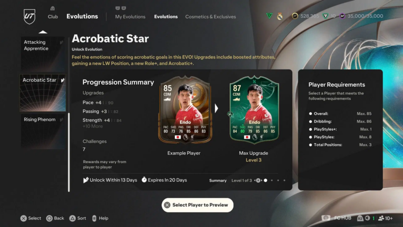 Acrobatic Star Evolution Guide for EAFC 25: All You Need To Know - Deltia's Gaming