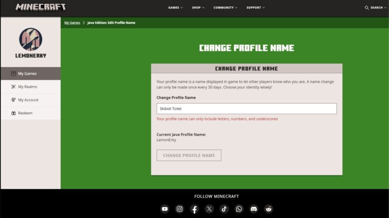 Minecraft: How To Change Username - Deltia's Gaming