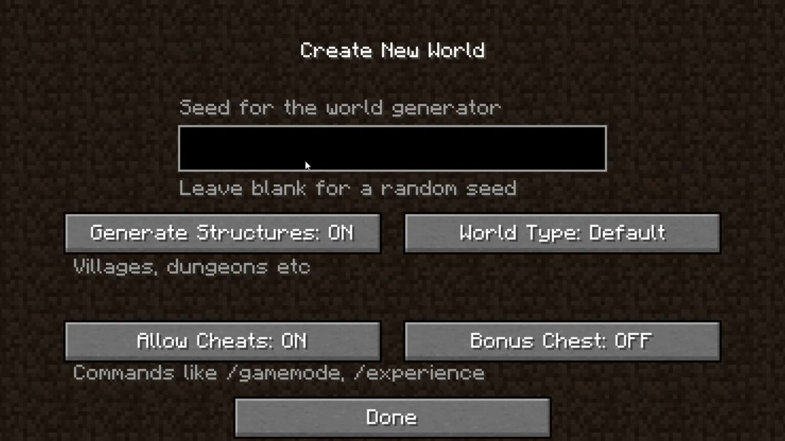 Minecraft: How To Get Seed 0