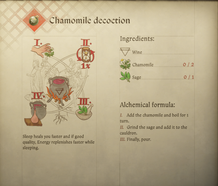 How to craft Chamomile Decoction in Kingdom Come Deliverance 2 - Deltia ...