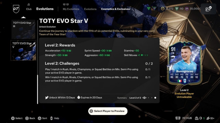 TOTY EVO Star 5 Evolution Guide for EAFC 25