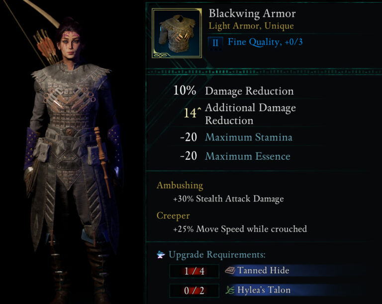 How to Get Unique Light Blackwing Armor in Avowed - Deltia's Gaming