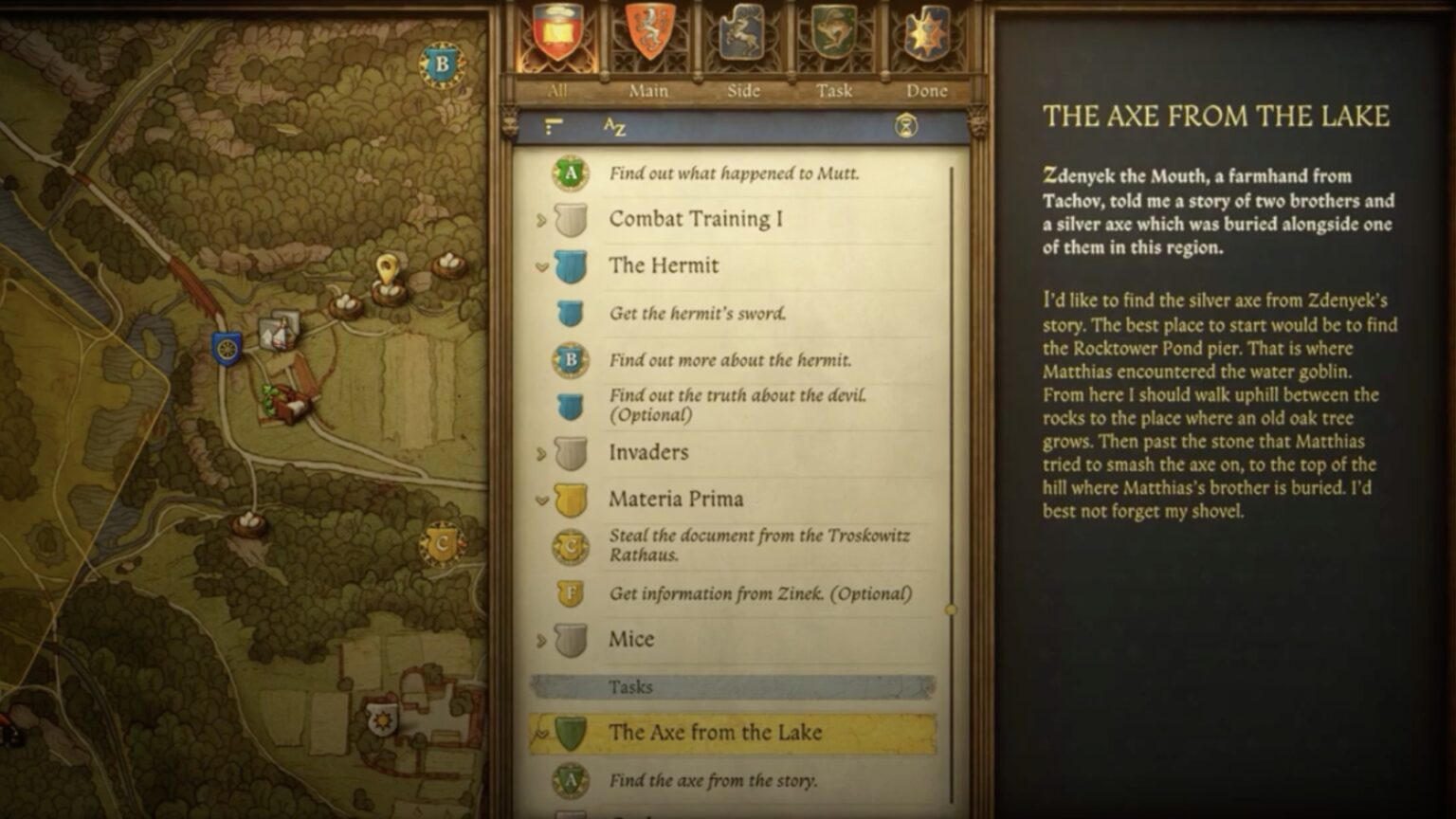 Kingdom Come Deliverance 2: Axe From the Lake Side Quest Guide - Deltia ...