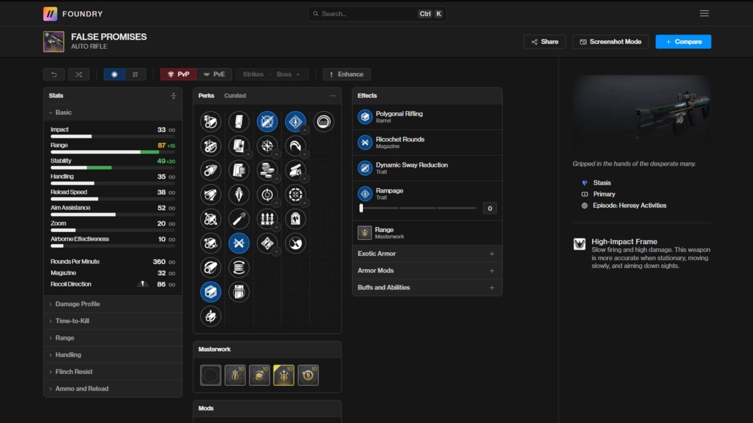 Destiny 2 False Promises: How To Get and PvE & PvP God Roll Guide ...