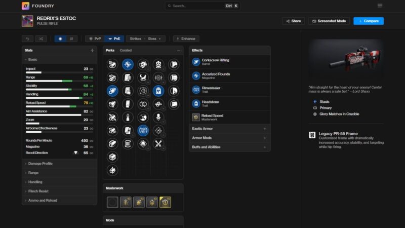 Destiny 2 Redrix’s Estoc: How To Get and PvE & PvP God Roll Guide ...
