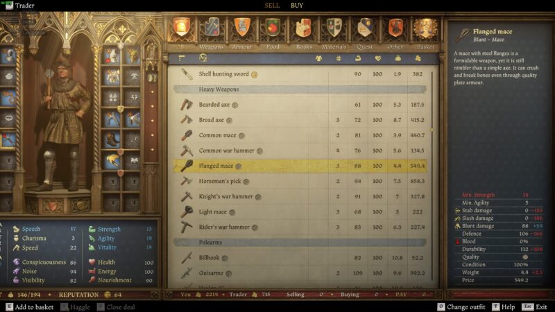 Best Heavy Weapons Build in Kingdom Come Deliverance 2 - Deltia's Gaming