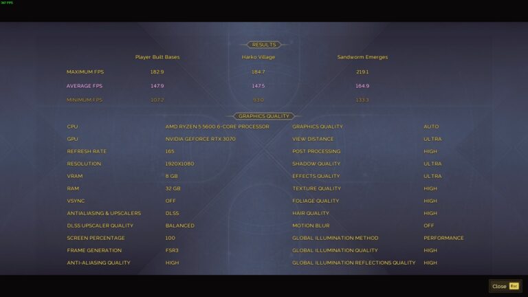 Dune: Awakening Benchmark Tool – How to Download, How to Use, and More - Deltia's Gaming