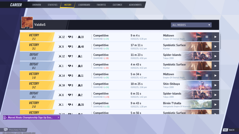 How To Check Match History In Marvel Rivals - Deltia's Gaming