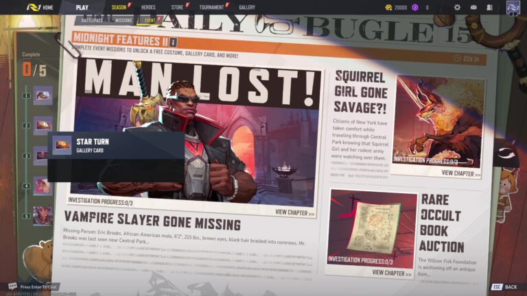 Marvel Rivals Midnight Features II Event Guide: Missions and Rewards ...