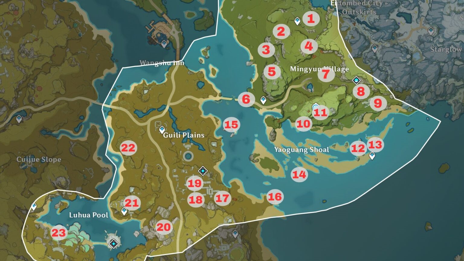 All Qiongji Estuary Geoculus Locations in Genshin Impact - Deltia's Gaming