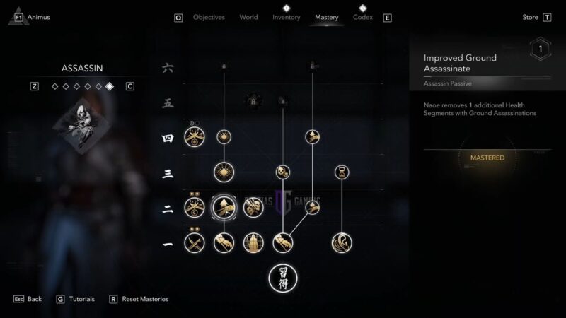 Assassin’s Creed Shadows Naoe Assassin Skill Tree Mastery Guide ...