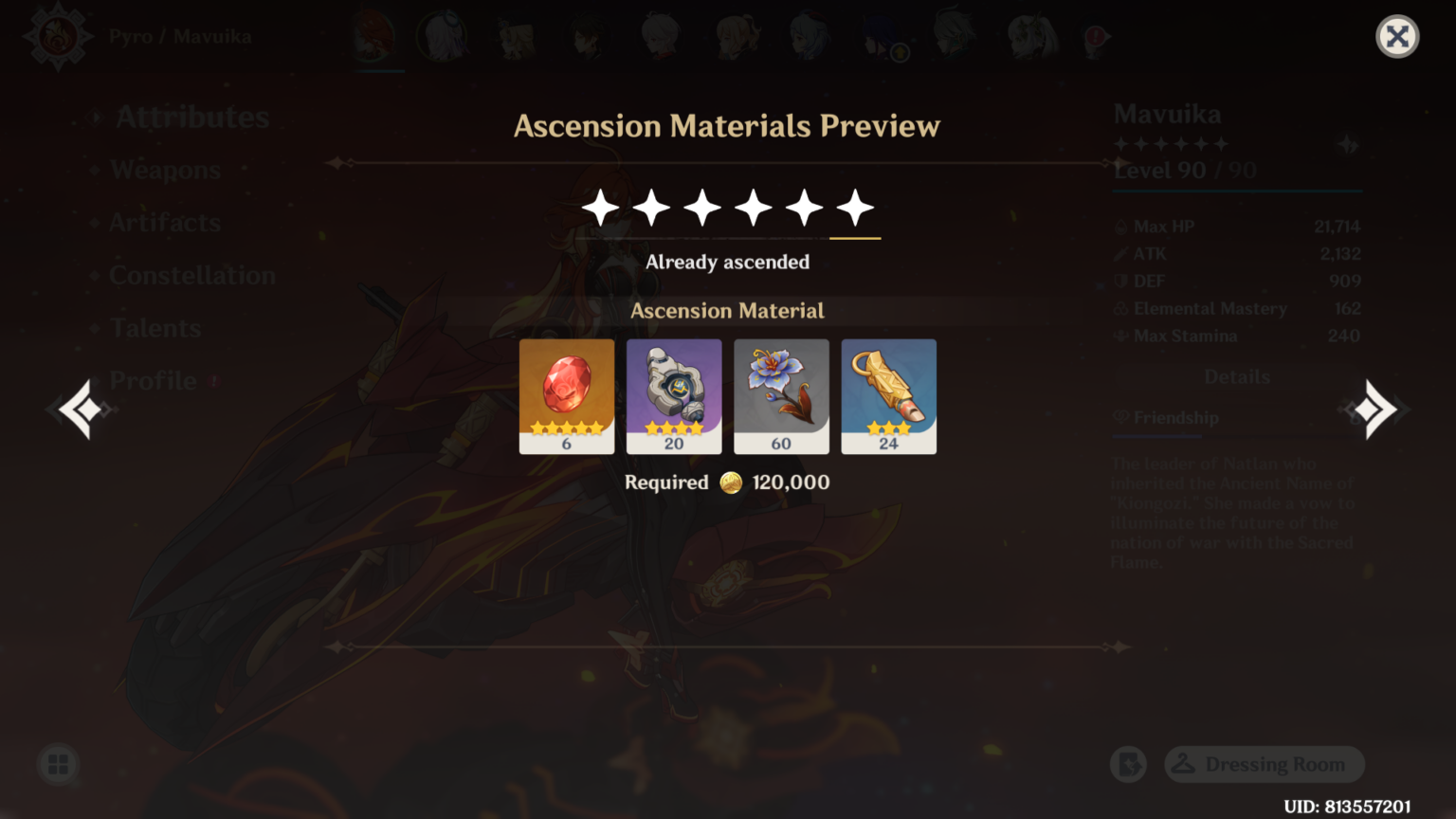 Genshin Impact: Mavuika Ascension and Talent Upgrade Materials - Deltia ...