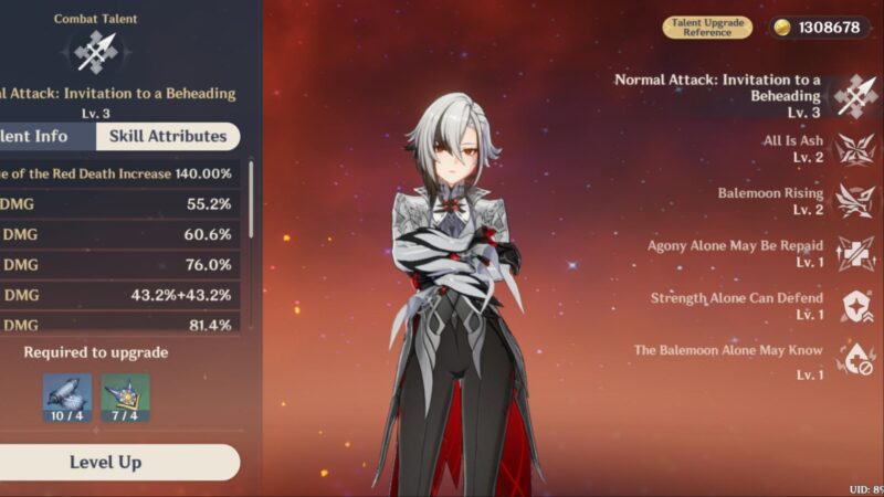 Genshin Impact: Arlecchino Ascension and Talent Materials - Deltia's Gaming