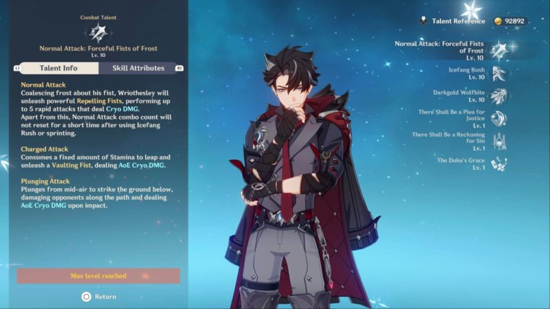 Genshin Impact: Wriothesley Ascension and Talent Materials - Deltia's ...