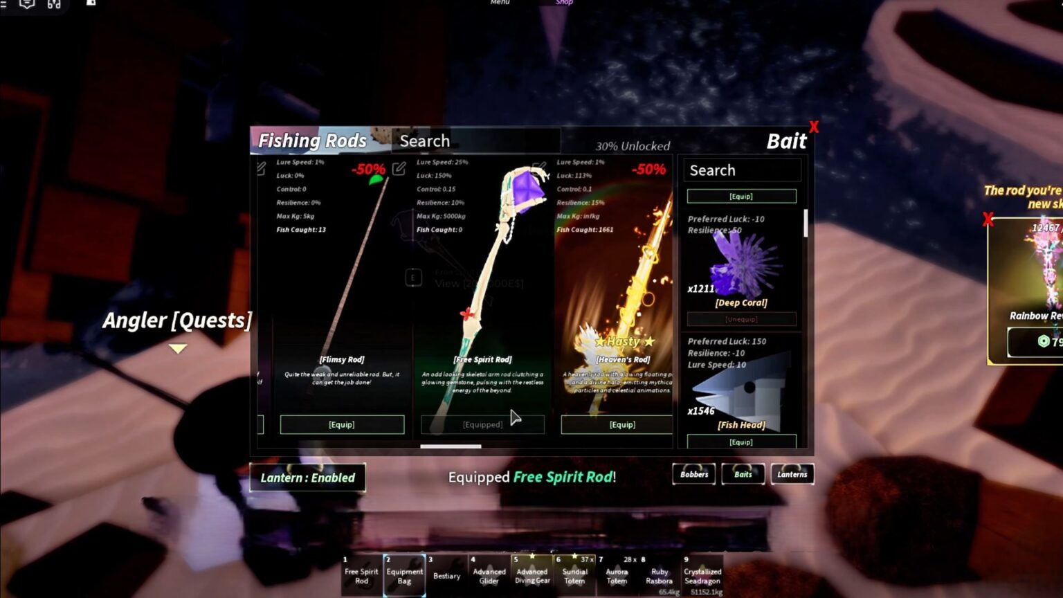 Fisch Roblox Guide: How To Get The Free Spirit Rod - Deltia's Gaming