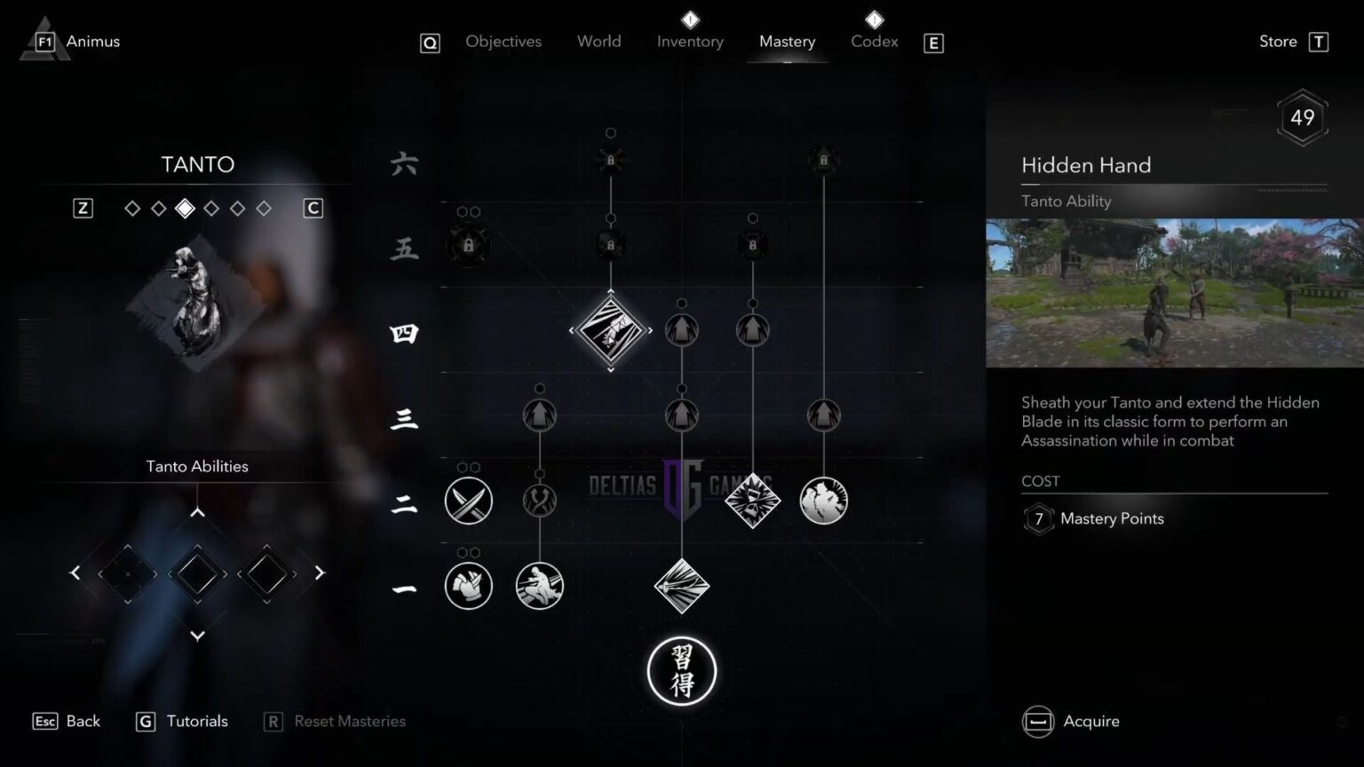 Assassin’s Creed Shadows Naoe Tanto Skill Tree Mastery Guide: Knowledge ...