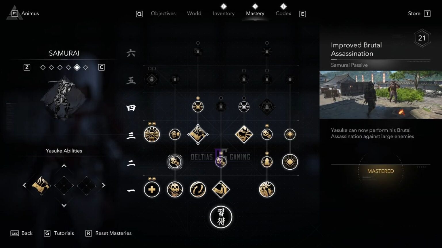 Assassin's Creed Shadows Yasuke Samurai Skill Tree Mastery Guide ...