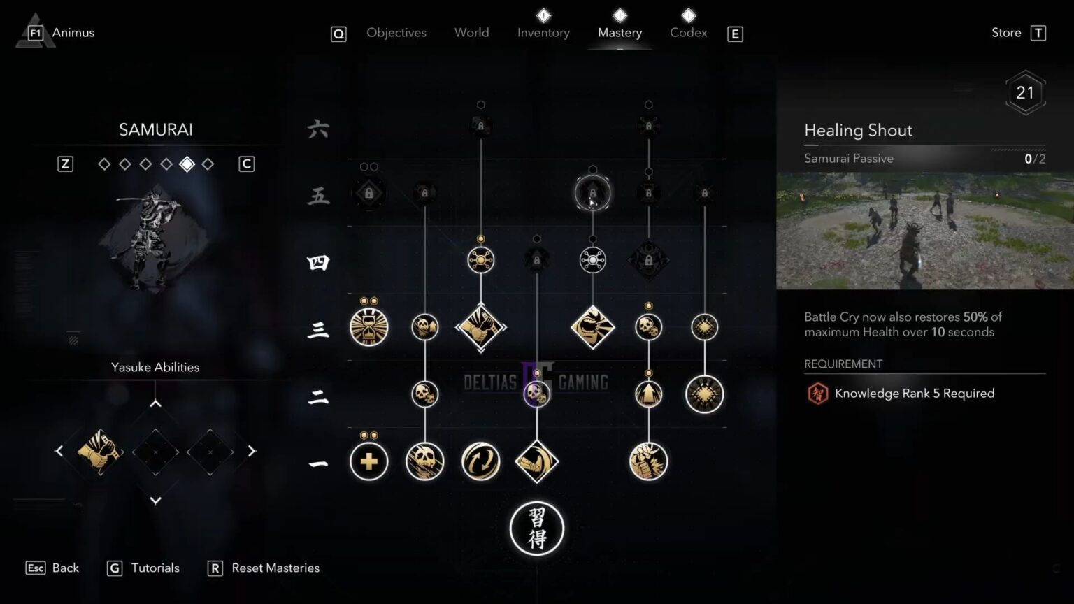 Assassin's Creed Shadows Yasuke Samurai Skill Tree Mastery Guide ...