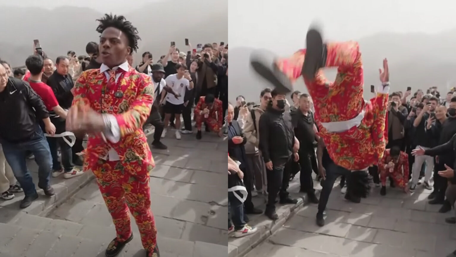 IShowSpeed Goes Viral for Performing His Iconic Backflip on Great Wall ...