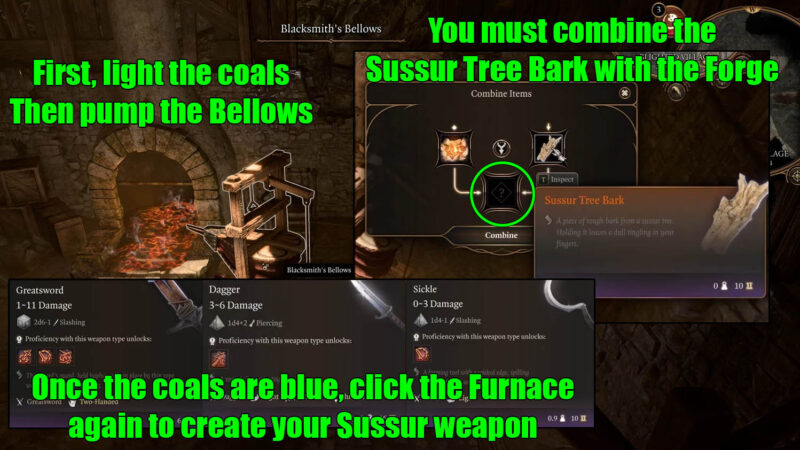 All Sussur Weapons in Baldur's Gate 3 - Deltia's Gaming