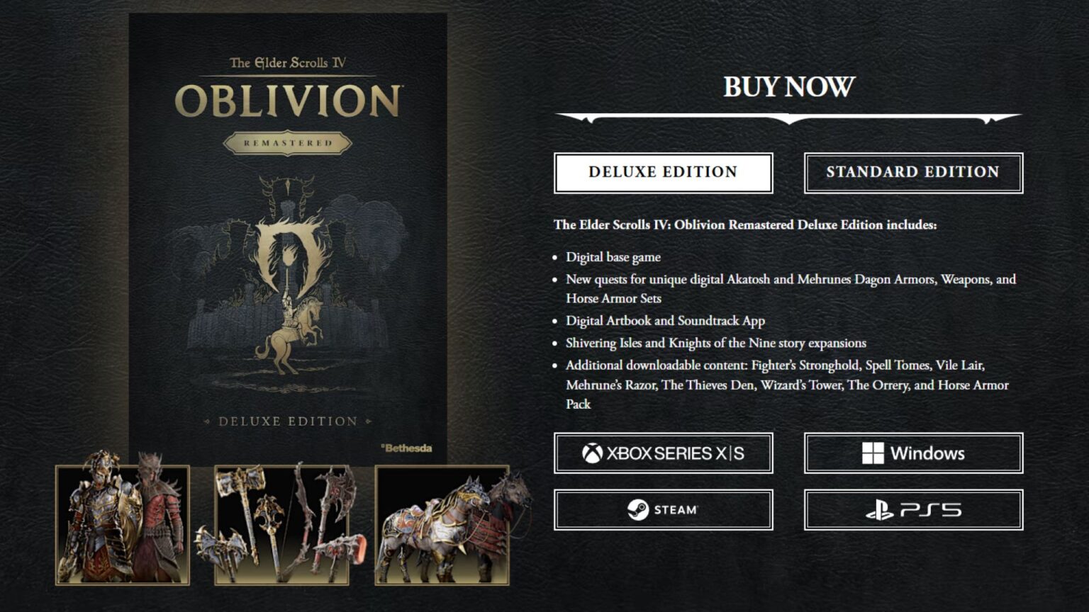 What's Included in Oblivion Remastered Deluxe Edition? - Deltia's Gaming