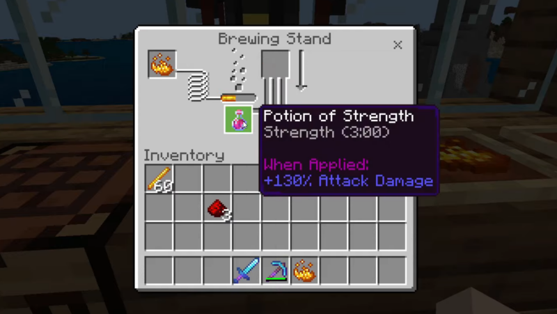 How To Craft and Use the Potion of Strength in Minecraft - Deltia's Gaming