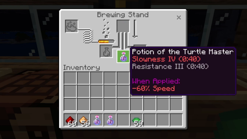 How To Craft and Use the Potion of Turtle Master - Deltia's Gaming