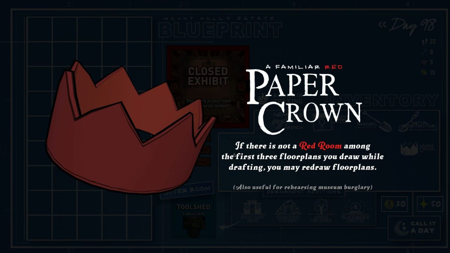 Blue Prince Closed Exhibit Solution Guide: How To Get the Red Crown