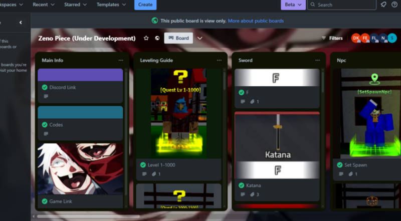 How To Join Zeno Piece Official Trello and Discord - Deltia's Gaming