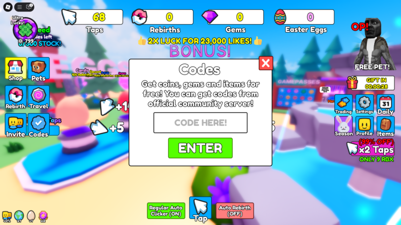 Clicking Universe Codes - Deltia's Gaming