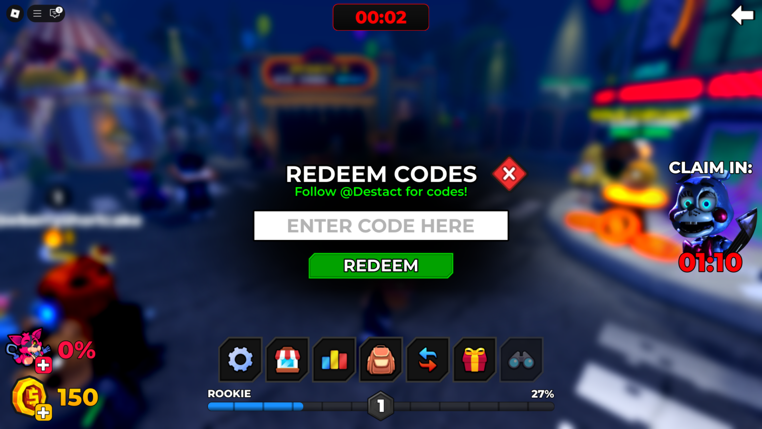 Animatronic Nights Codes - Deltia's Gaming