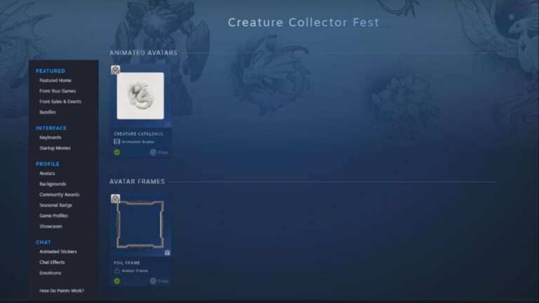 How To Get Creature Collector Points Shop Items on Steam - Deltia's Gaming