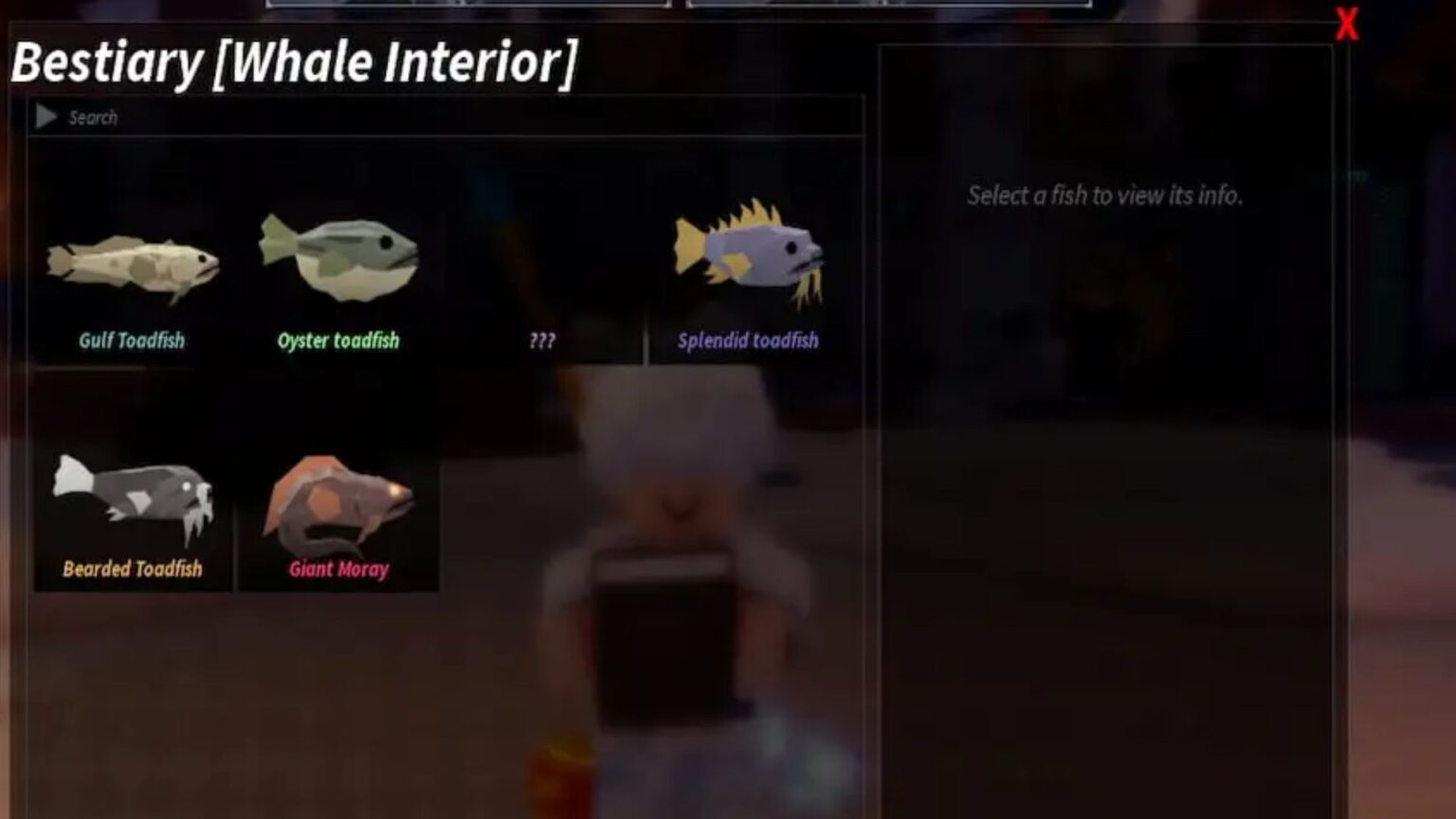 Fisch Roblox Guide: How To Complete Whale Interior Bestiary - Deltia's ...