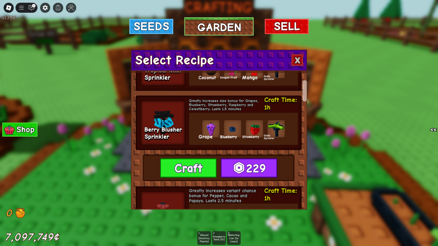 Grow a Garden Guide: Berry Blusher Sprinkler - Deltia's Gaming