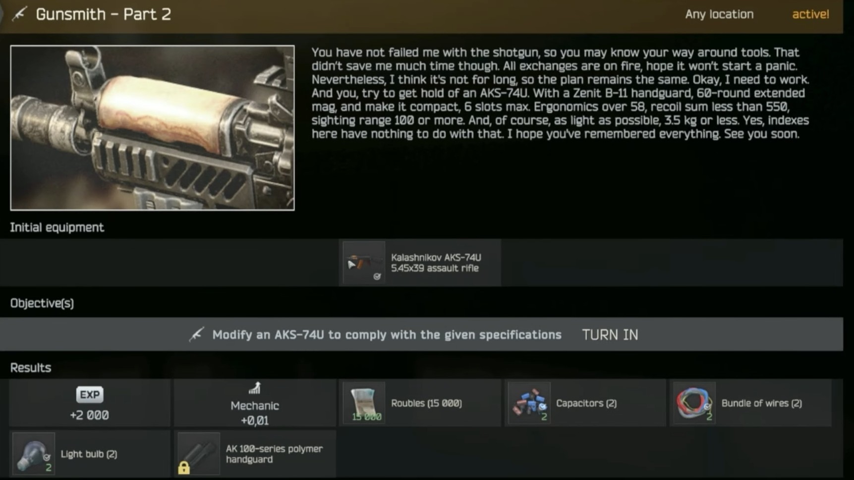 Escape from Tarkov: Gunsmith Part 2 Quest Guide - Deltia's Gaming