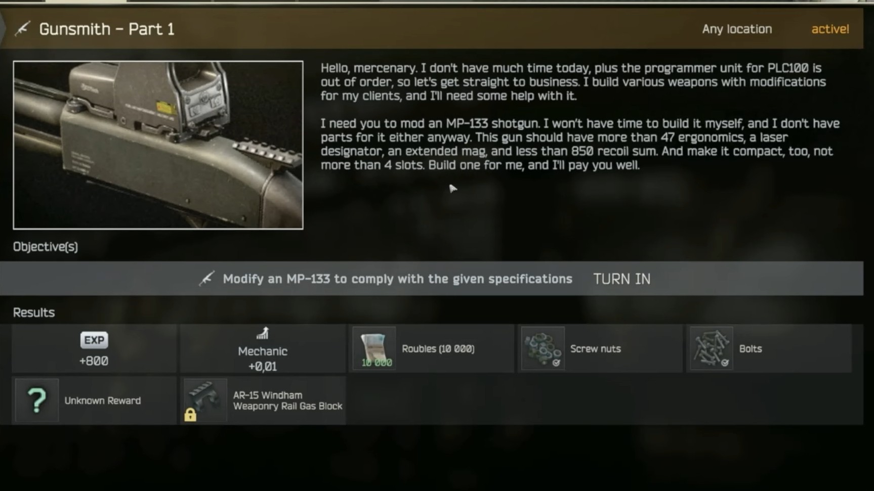 Escape from Tarkov: Gunsmith Part 1 Quest Guide - Deltia's Gaming