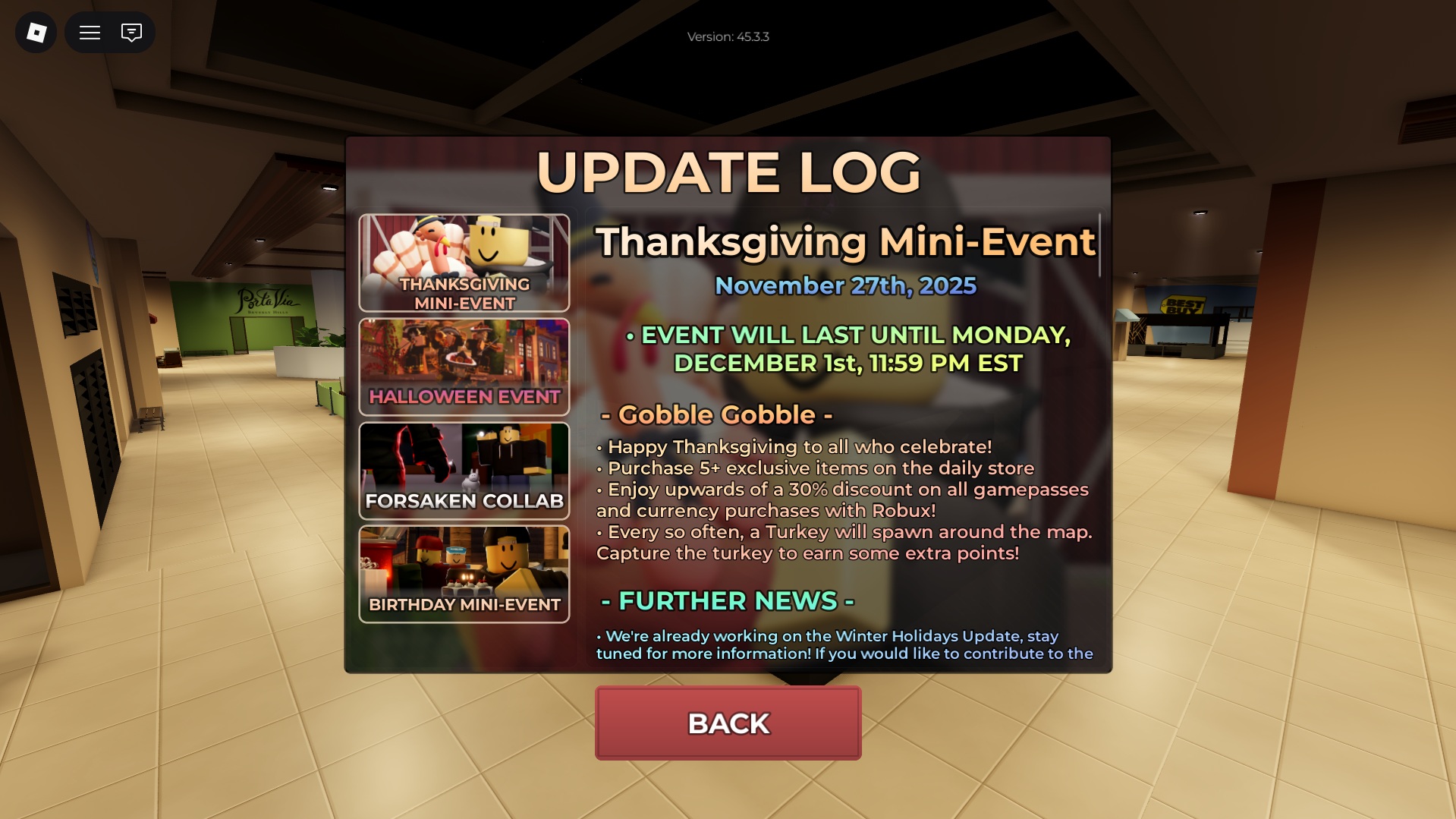 Evade Thanksgiving Event Guide - Deltia's Gaming