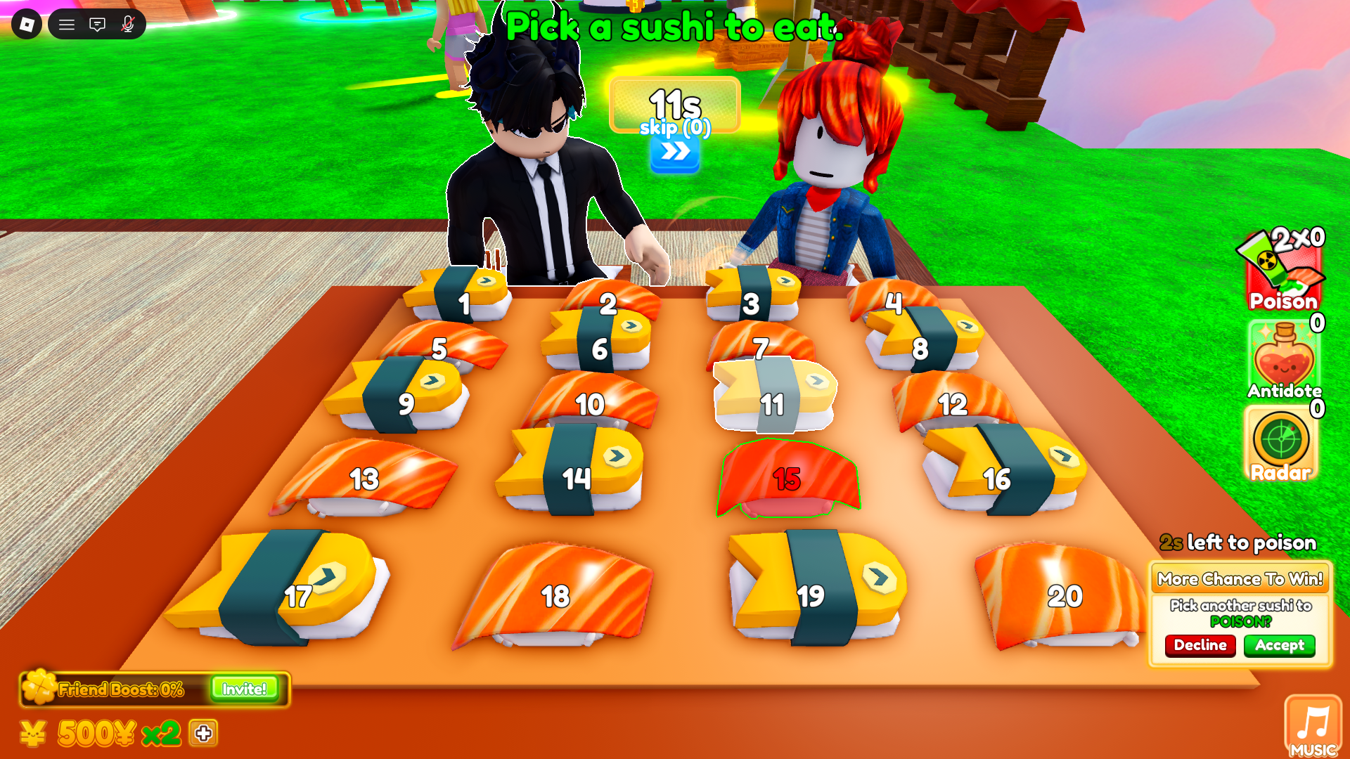 Poison Sushi Challenge Codes (November 2025) - Deltia's Gaming