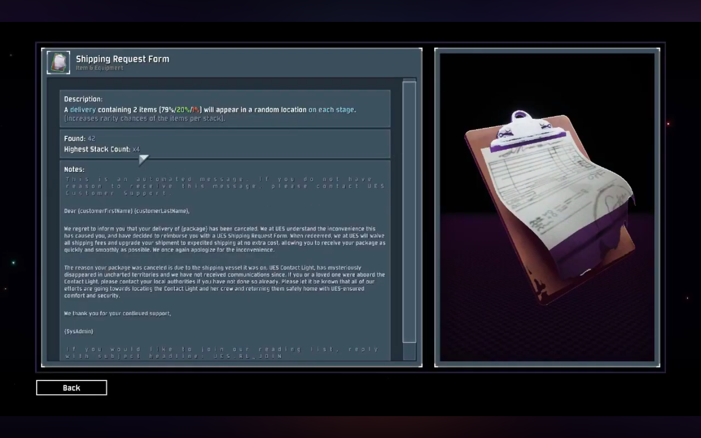 Risk of Rain 2 (ROR2): Shipping Request Form Guide - Deltia's Gaming