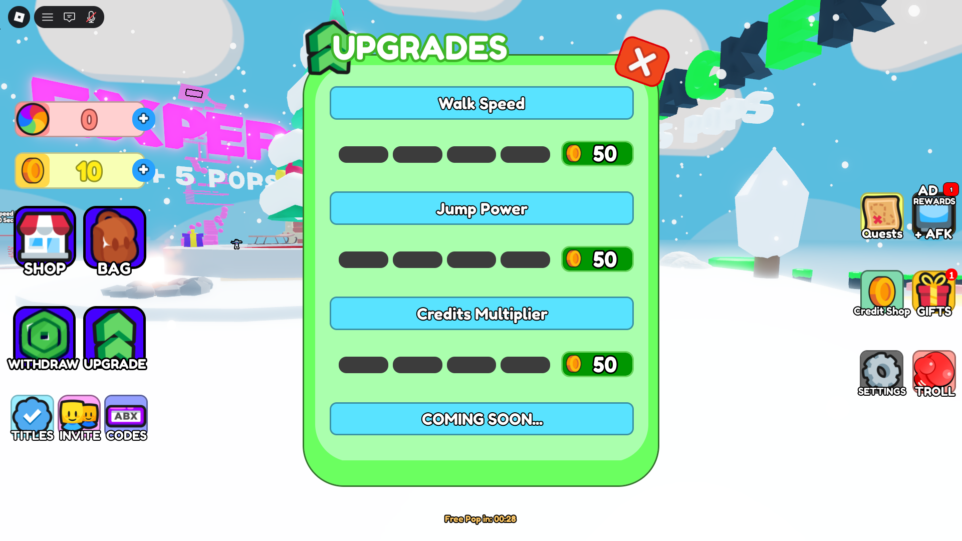 Pop For Free Codes (December 2025) - Deltia's Gaming