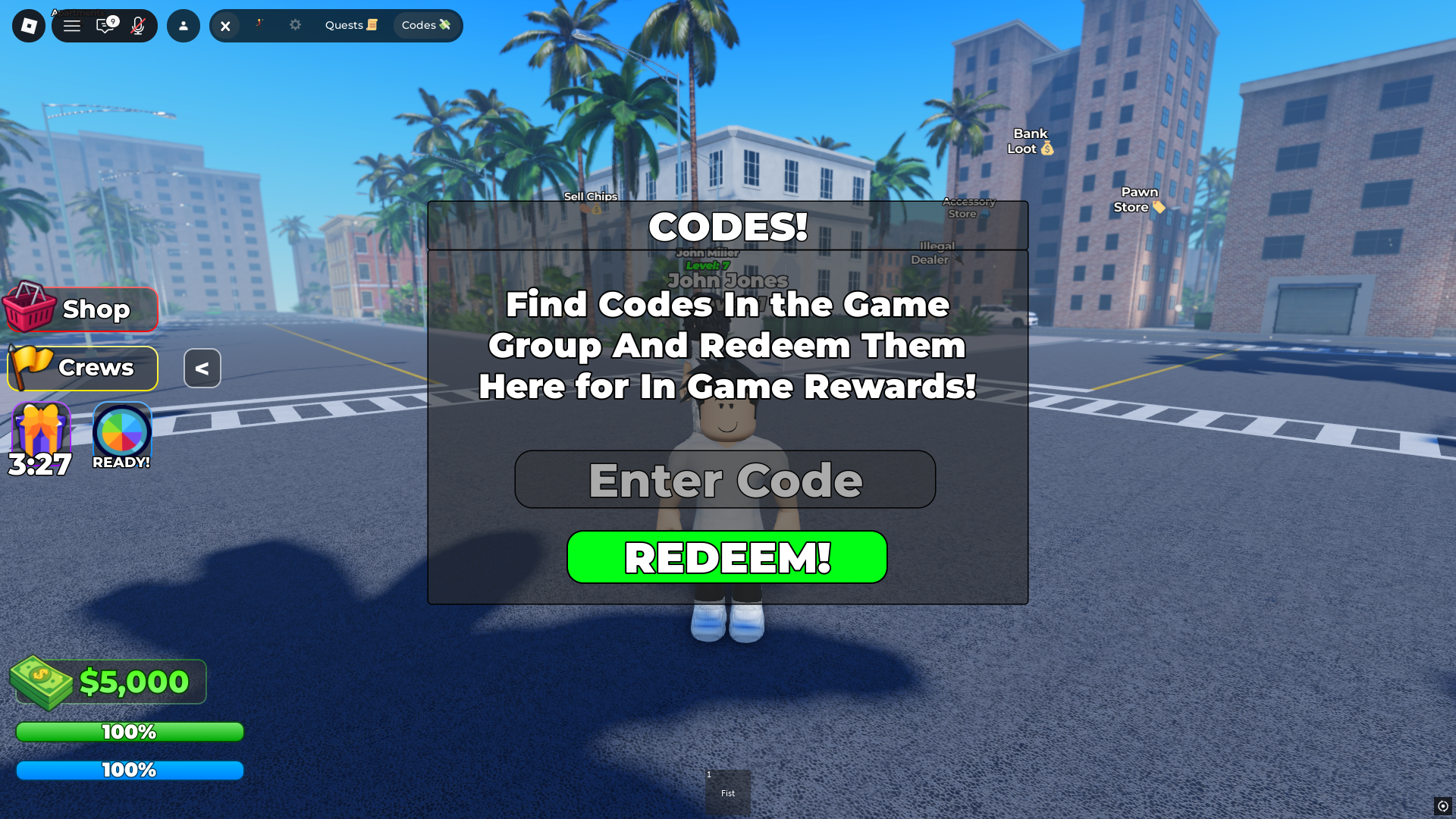Miami Streets Codes (February 2026) - Deltia's Gaming