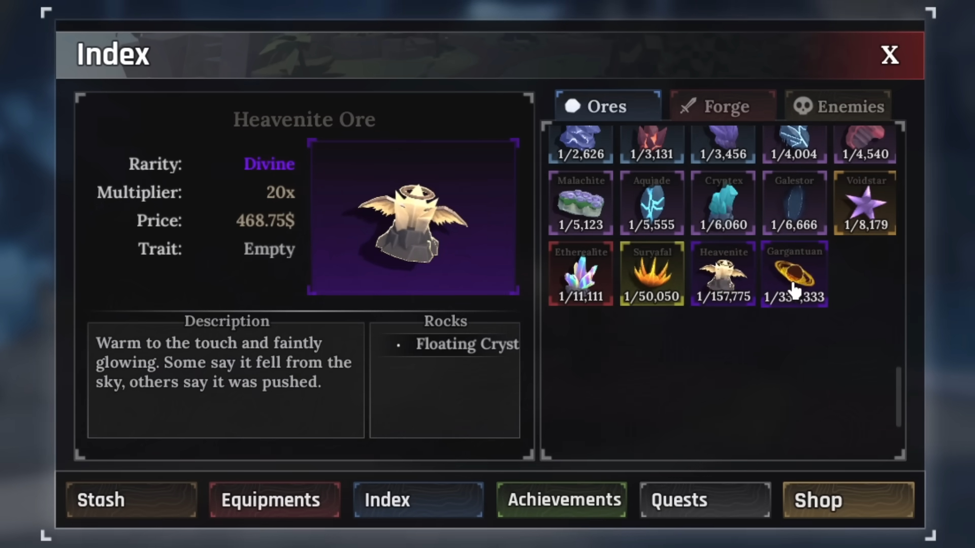 The Forge Heavenite Ore Guide - Deltia's Gaming