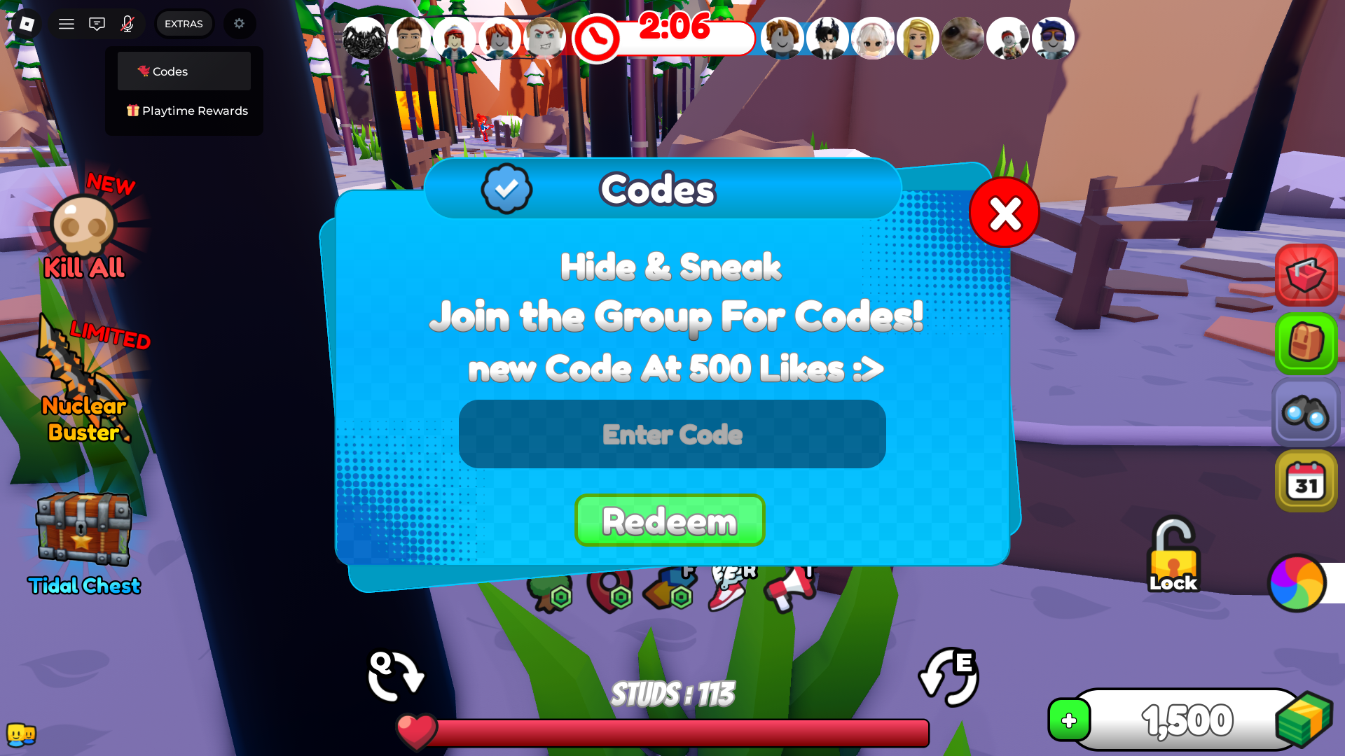 Hide and Sneak Codes (December 2025) - Deltia's Gaming