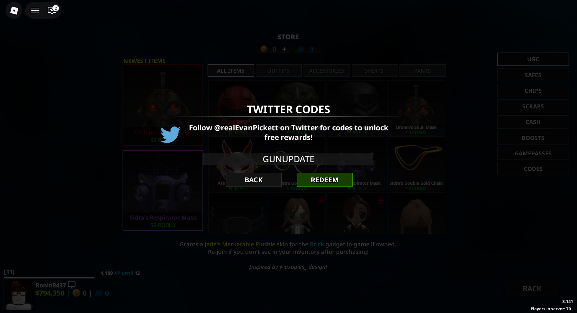 Notoriety Codes (December 2025) - Deltia's Gaming