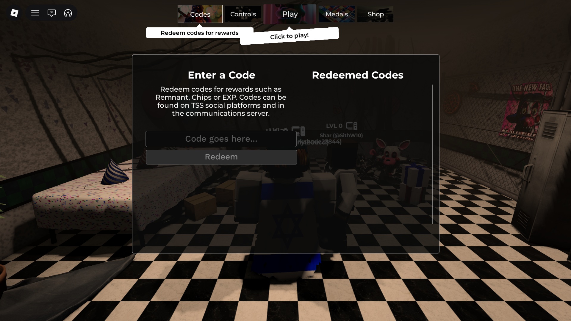 FNAF Versus Codes (December 2025) - Deltia's Gaming