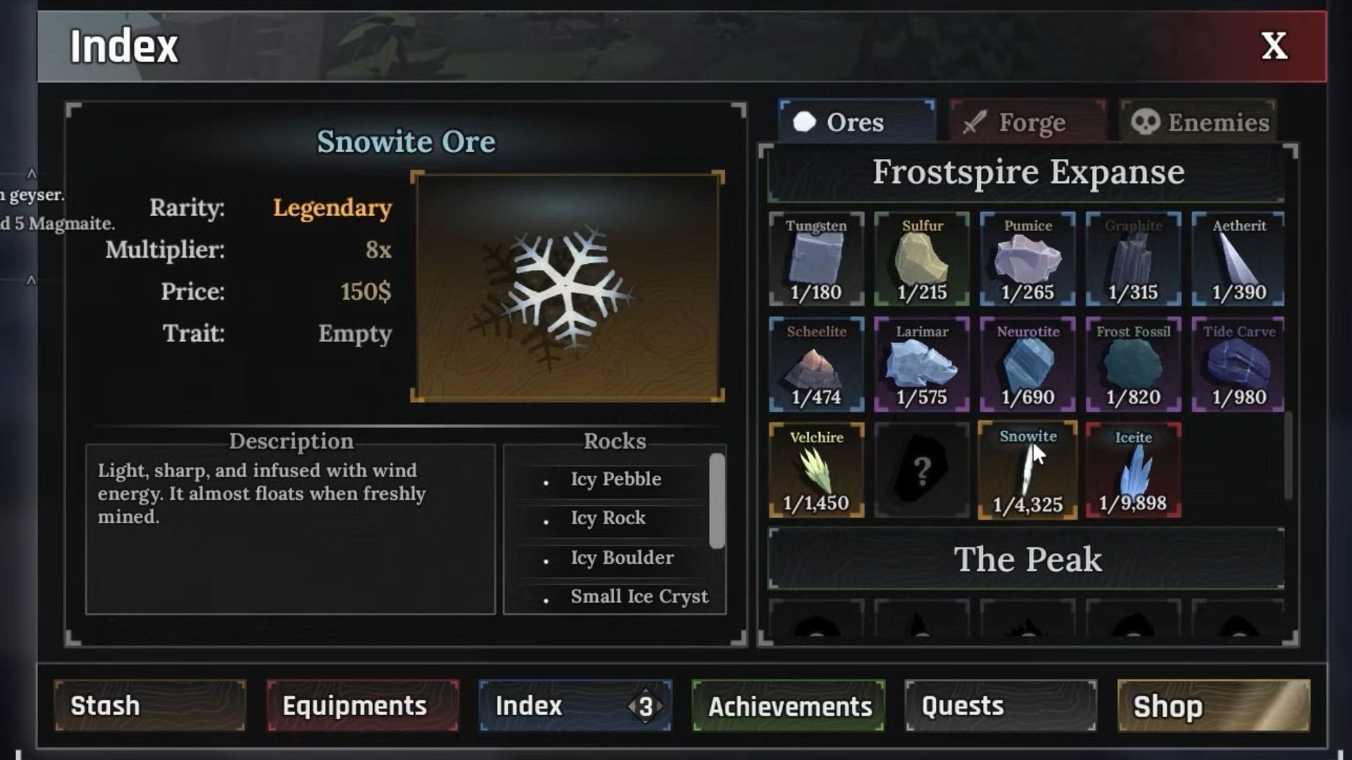 The Forge Snowite Ore Guide - Deltia's Gaming