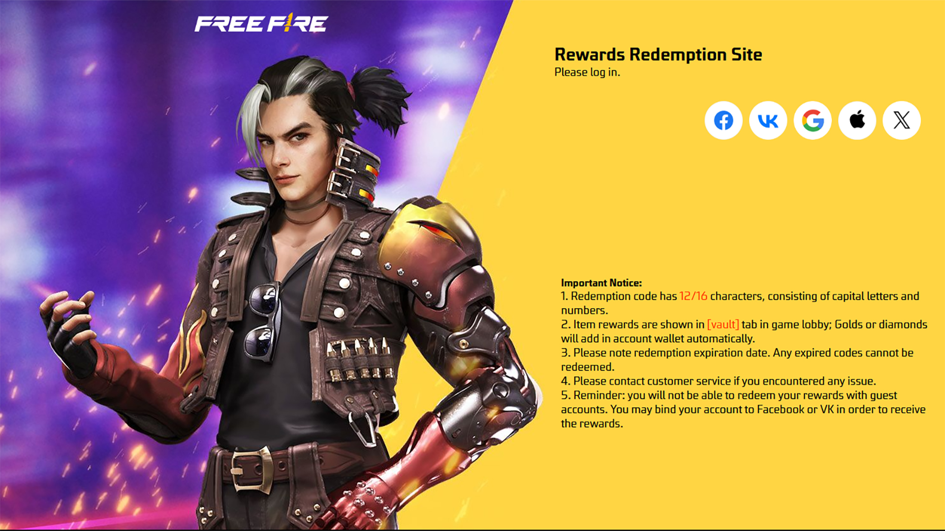 Garena Free Fire Max Redeem Codes (January 22, 2026) - Deltia's Gaming